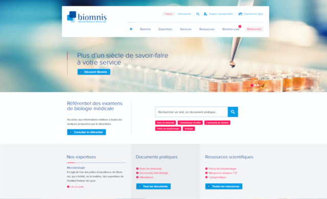 Biomnis lance son nouveau site internet ! - Ekno